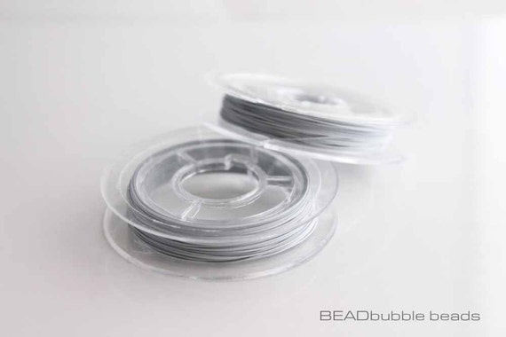White Beading Wire 0.38mm 2 x 10 metre Reels approx 32.8ft per reel Tiger Tail Beading Wire TTL004
