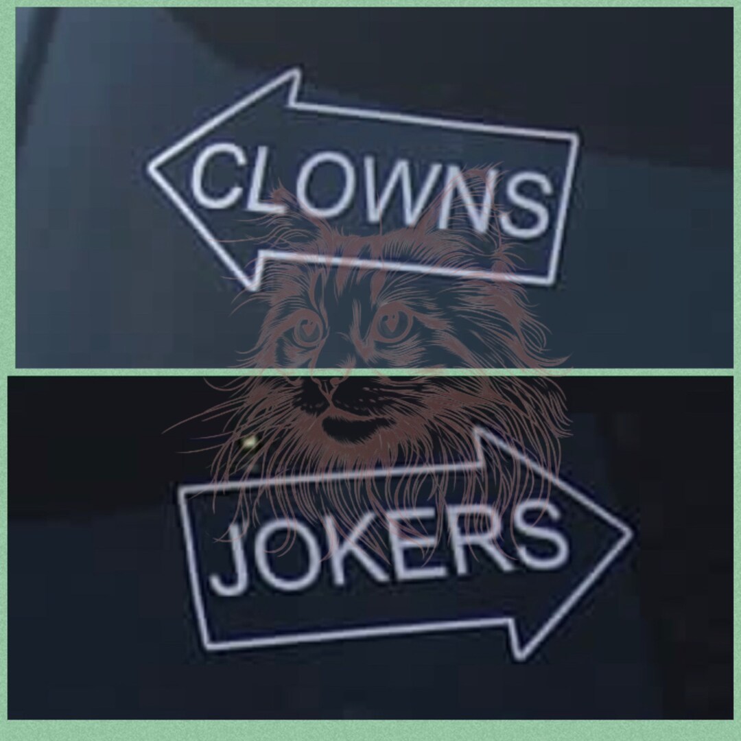 Clowns & Jokers Vinyl Car Decal - Etsy