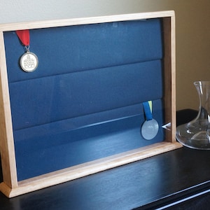Large Wood Medal Case (3 Panels) - Color Options Available - Etsy