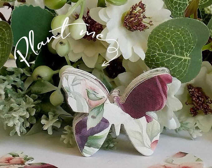 Bright Red Butterfly Shaped Plantable Seed Paper Confetti, Wildflower ...