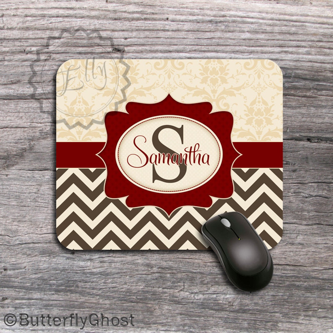 Personalized Mousepad - Old Fashioned Barn Red Label With Name or ...