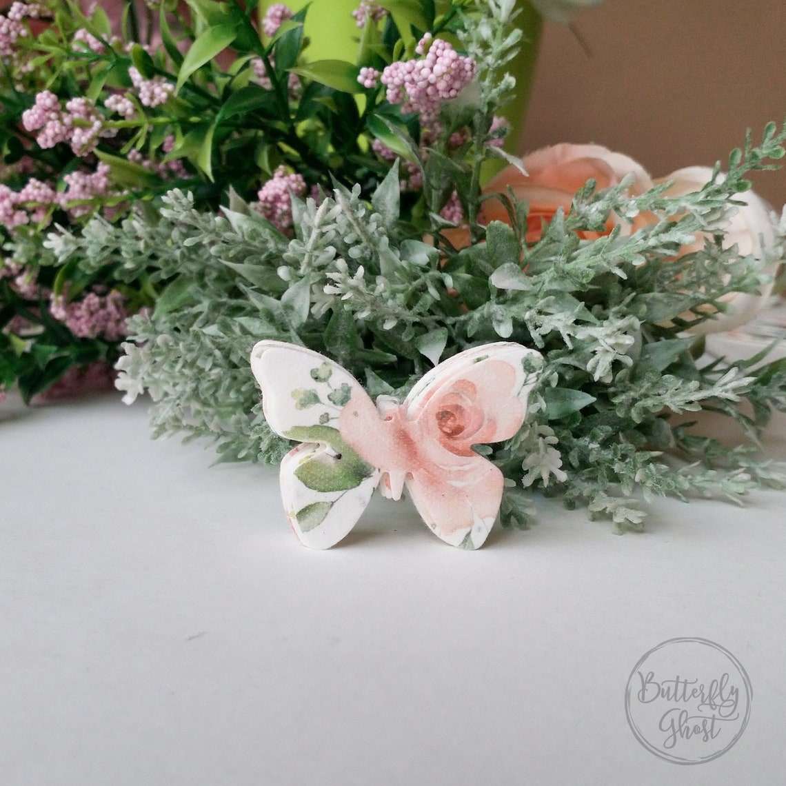 Bulk Seed Paper Butterflies With Roses Set of 50 1.5 - Etsy