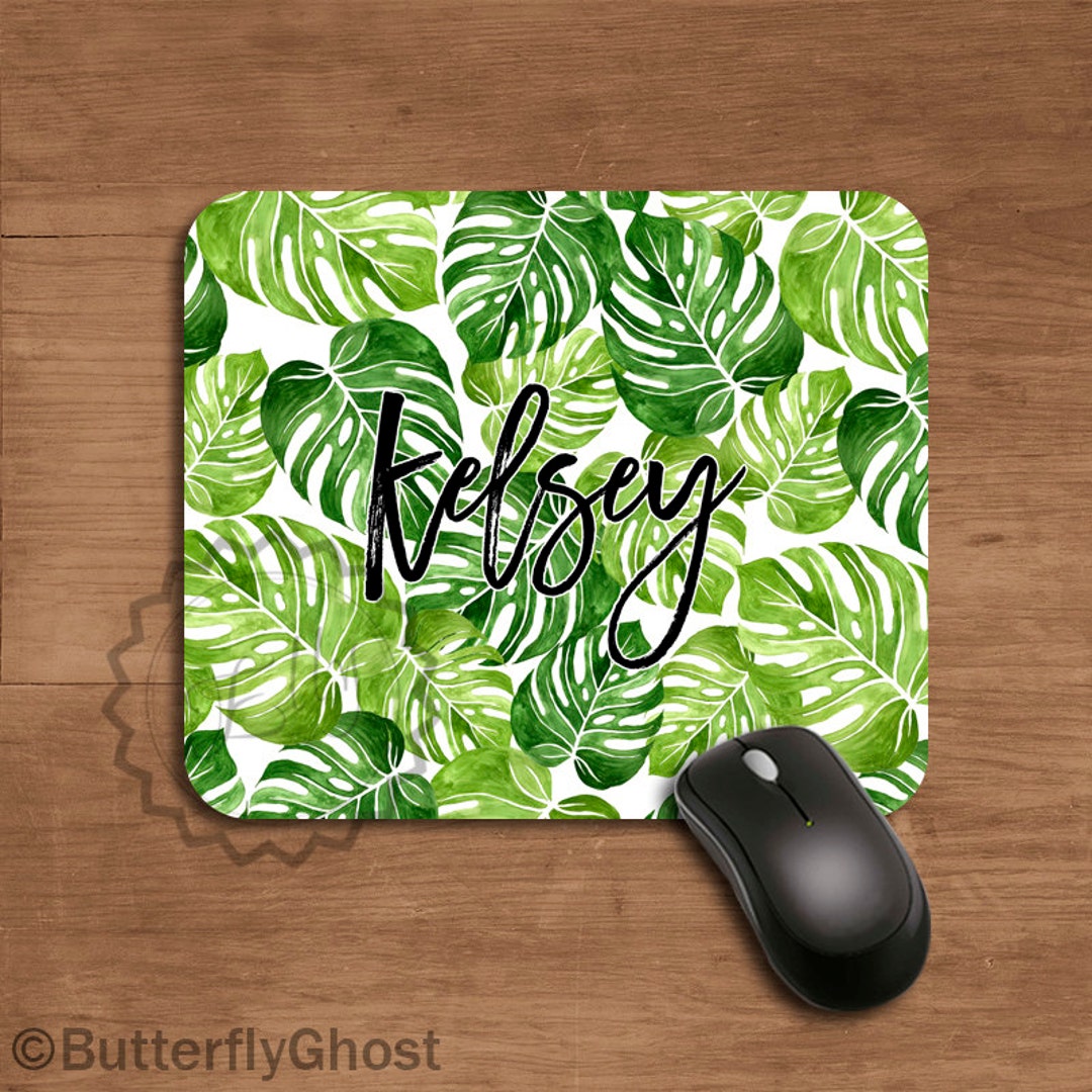 Custom Mousepad Tropical Monstera Leaves Mouse Pad Floral Office Desk ...