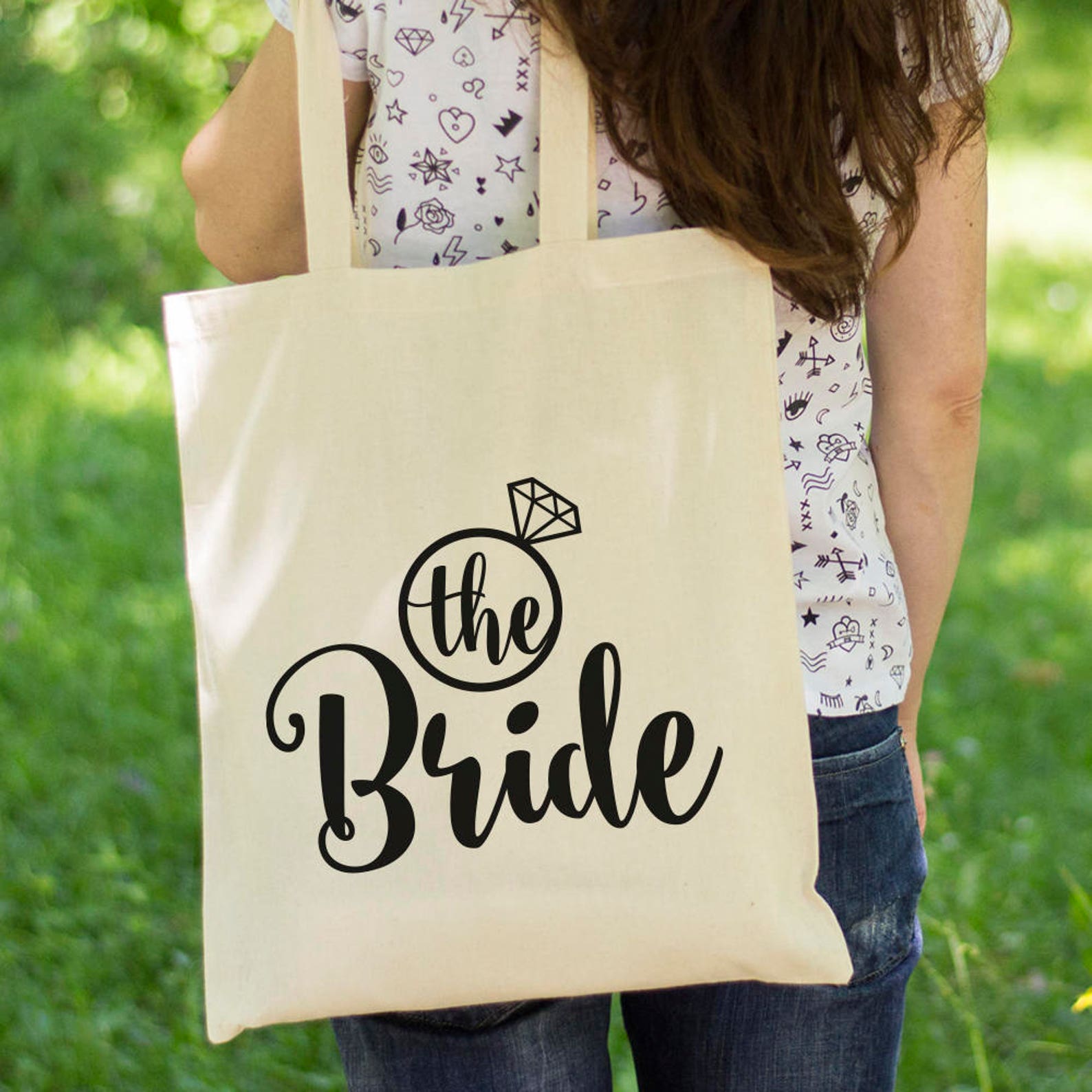 Bride Tote Bag Bridal Party Bag Wedding Tote Bachelorette | Etsy
