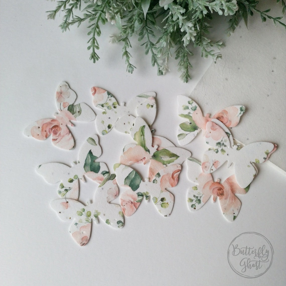 Bulk Seed Paper Butterflies With Roses Set of 50 1.5 - Etsy