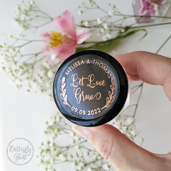 Gold Foiled Wedding Stickers With Personalised Names Wedding | Etsy