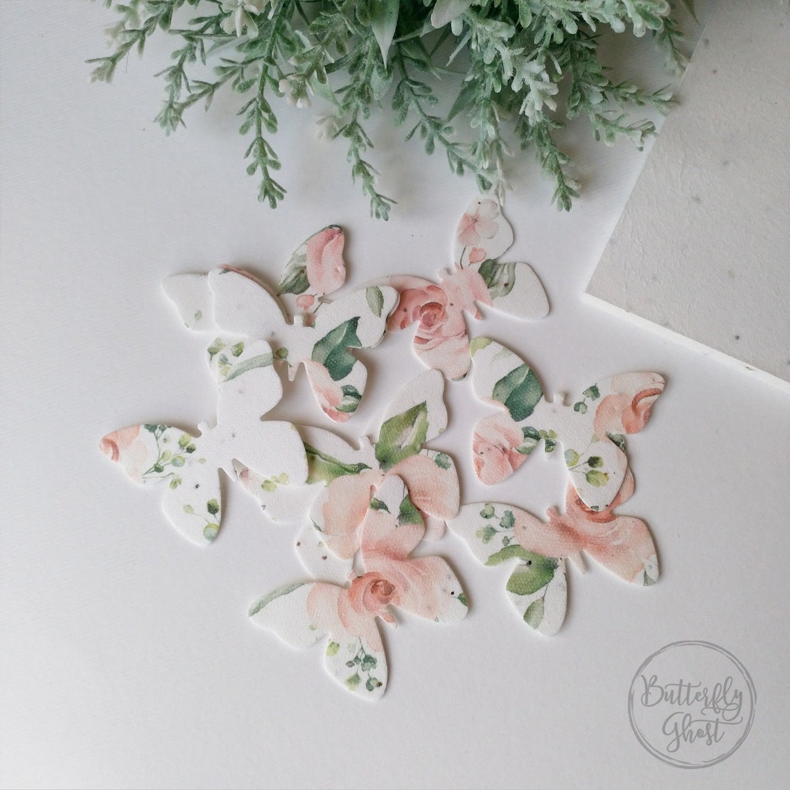 Bulk Seed Paper Butterflies With Roses Set of 50 1.5 - Etsy