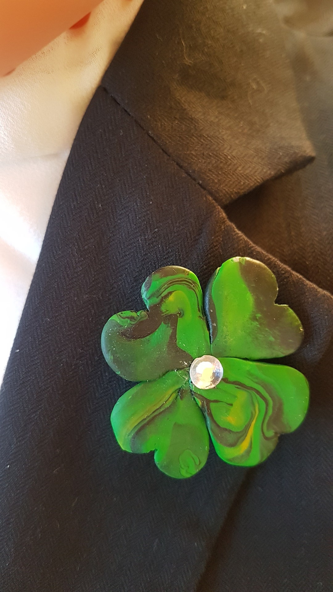 PDF TUTORIAL Clover Leaf Pin, Four- Leaf Clover Pin, Polymer Clay ...