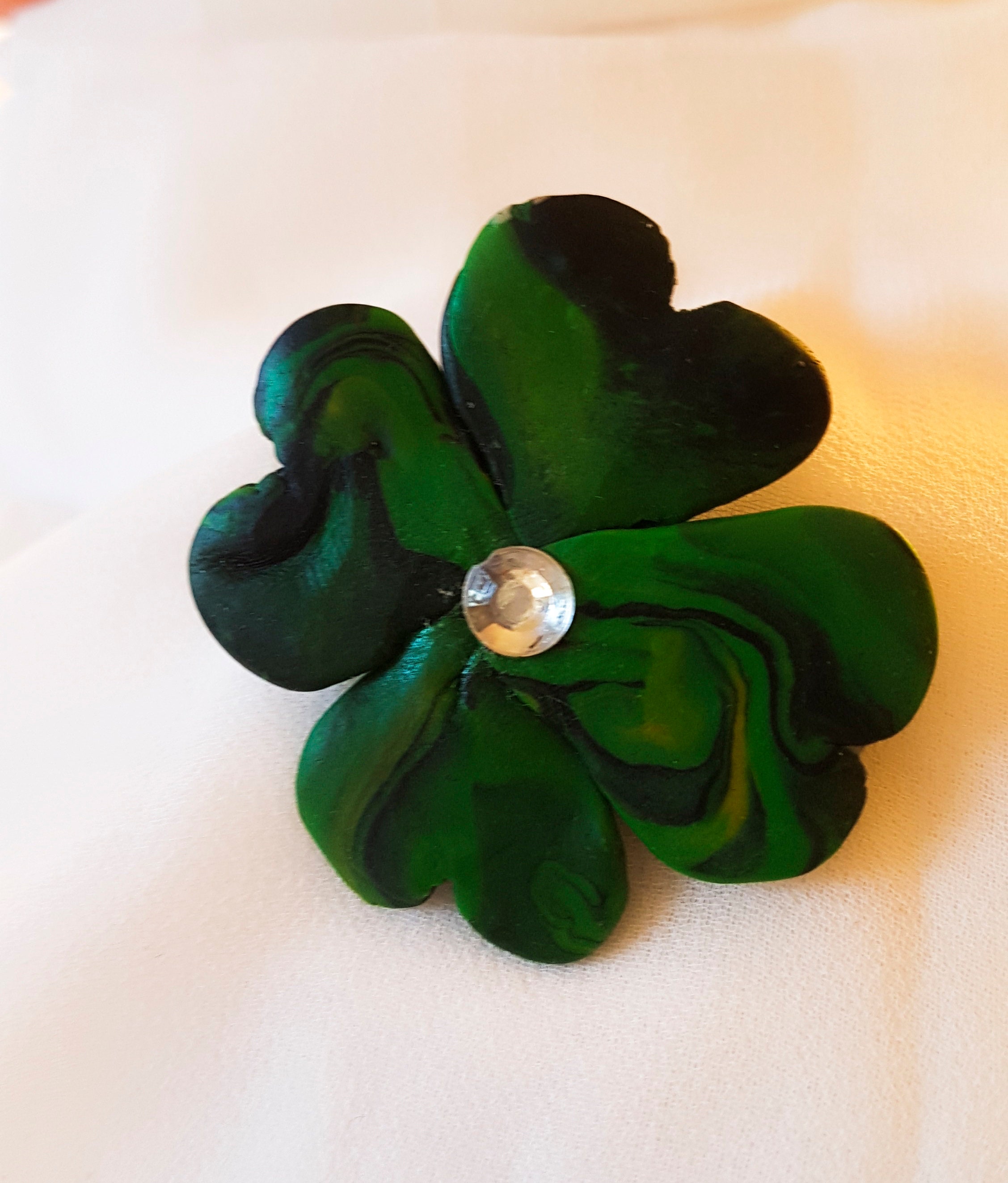 PDF TUTORIAL Clover Leaf Pin, Four- Leaf Clover Pin, Polymer Clay ...