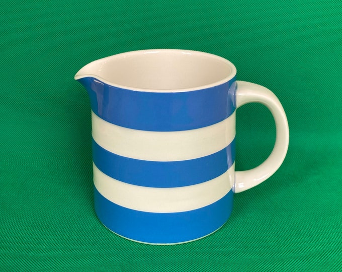 Cornishware Large Blue and Cream Striped Jug, by TG Green, 850ml Capacity, 1990s - Etsy