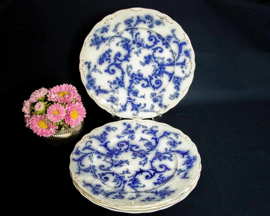 Rare Antique Ridgways 10 Inch Dinner Plates, Set of 4, Gainsborough ...