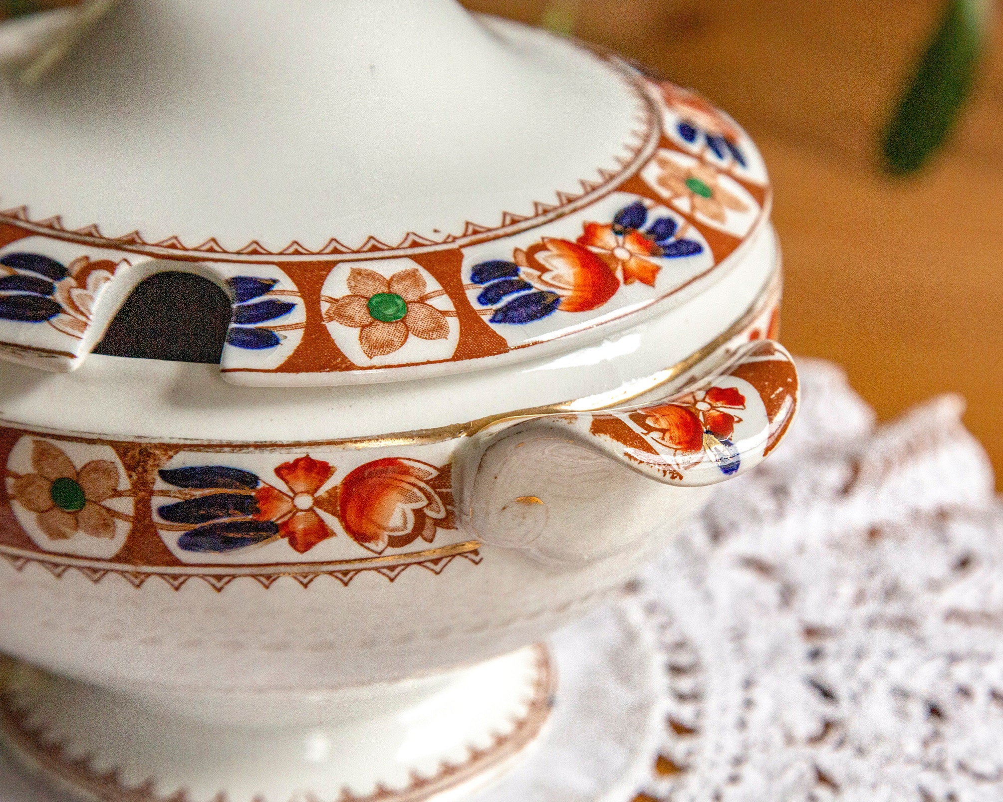 Colourful Pountney & Co Small Tureen, Bristol Pottery, With Imari ...