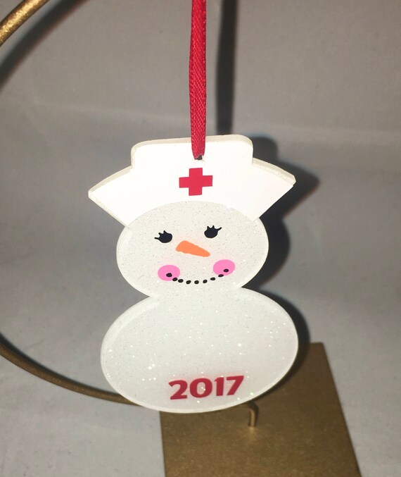 Snowman Nurse ornament | Etsy