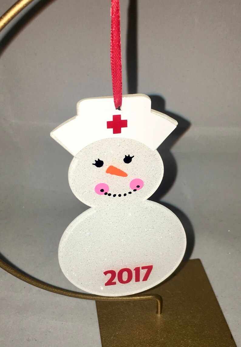 Snowman Nurse Ornament - Etsy