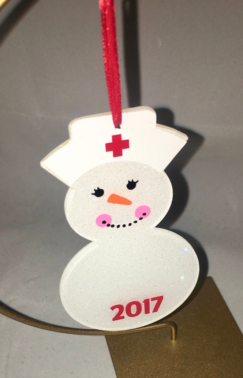 Snowman Nurse Ornament - Etsy