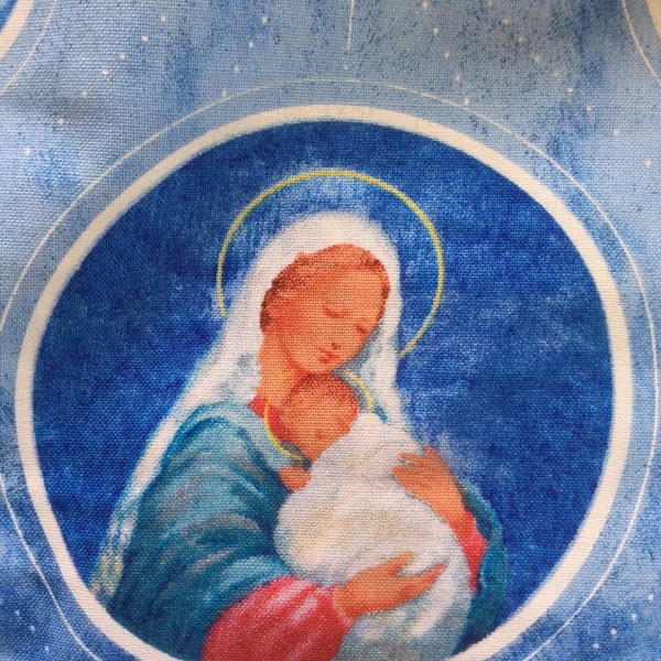 Virgin Mary Cotton Fabric - Etsy