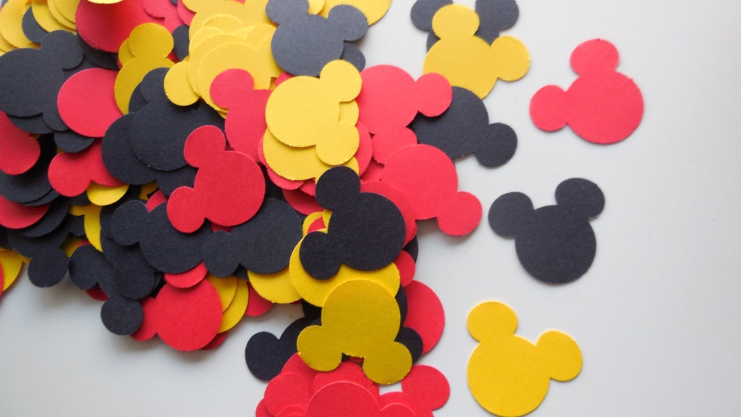 150pcs Mickey Mouse Confetti for Party, Die Cuts, Baby Shower, Table ...