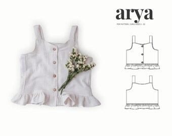 Ruffle Tank Top PDF Pattern - Etsy