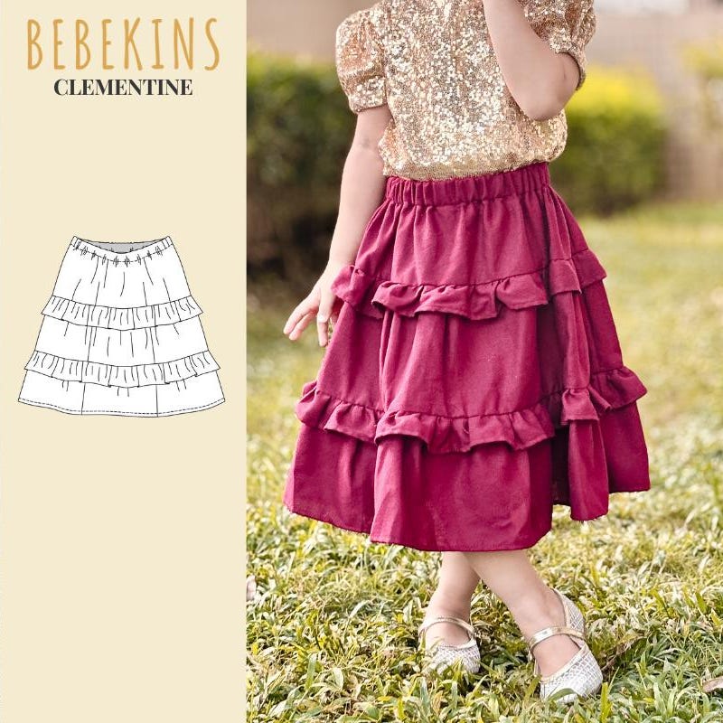 Tiered Skirt Pattern - Etsy