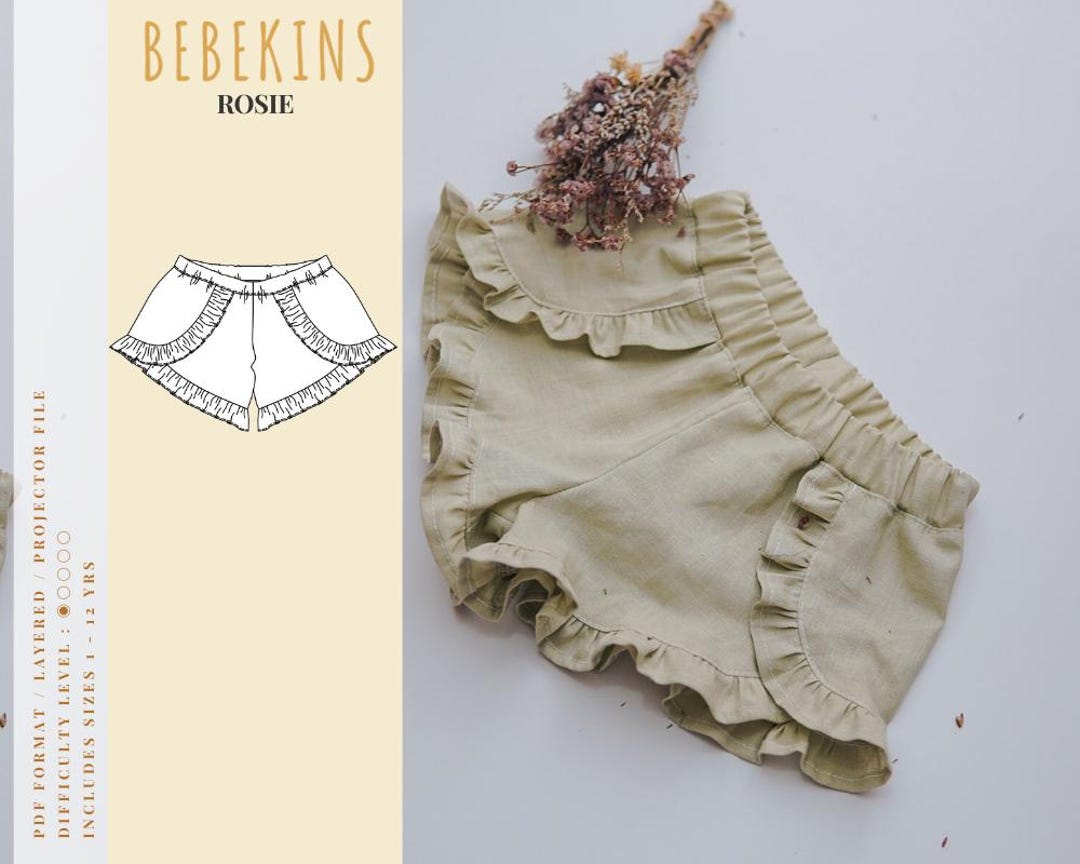 Rosie Ruffle Shorts PDF Pattern - Etsy Australia