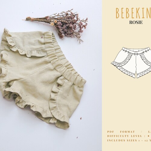 Ruffle Shorts PDF Pattern - Etsy