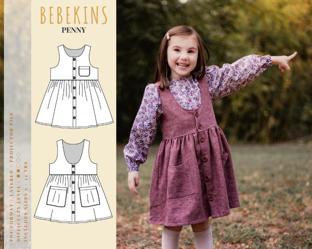 EASY Penny Pinny & Dress PDF Sewing Pattern/a4/a0/projector Files ...