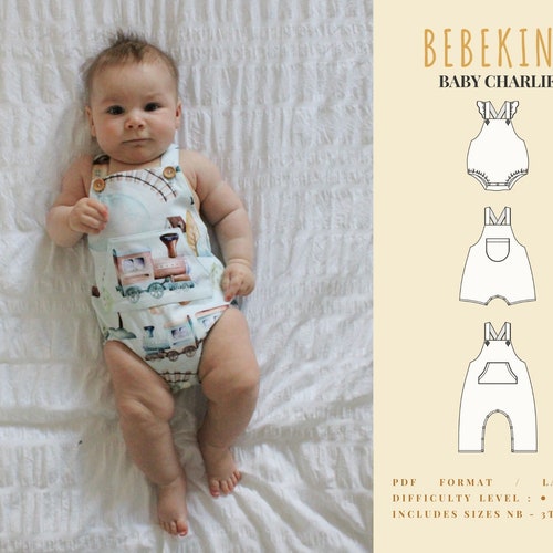 Sintra Baby Sunsuit PDF Sewing Pattern Including Sizes - Etsy