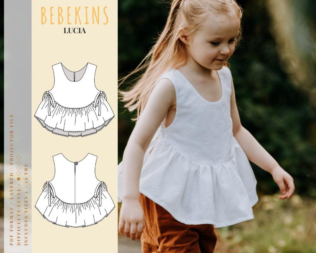 Lucia Swing Top PDF Sewing Pattern/a4/a0/projector Files - Bebekins ...