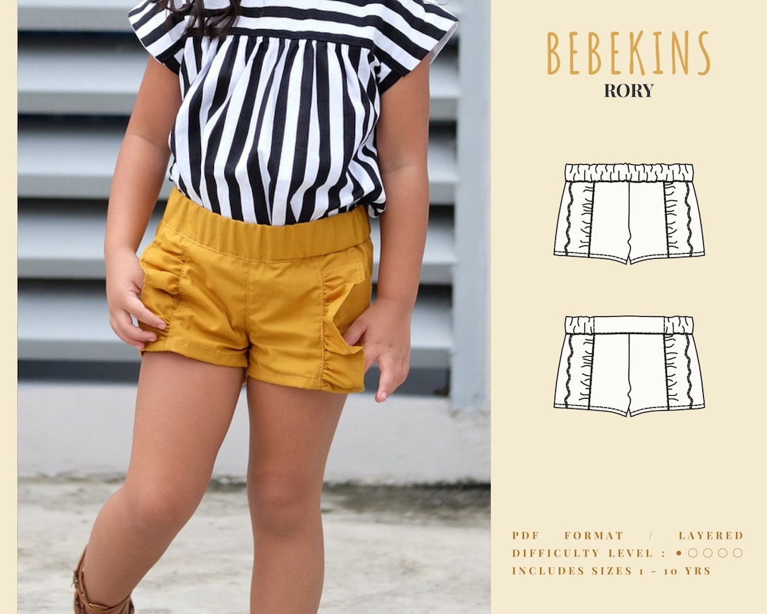Ruffle Shorts PDF Pattern - Etsy