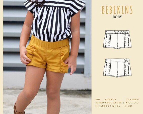 Ruffle Shorts PDF Pattern - Etsy