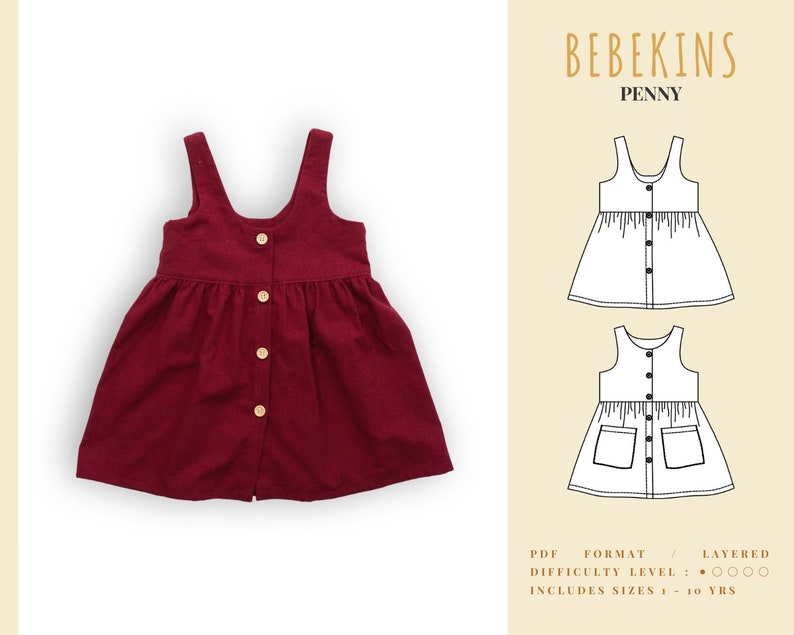 Penny Pinny & Dress PDF Pattern - Etsy