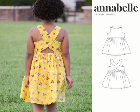 Annabelle Cross-back Dress PDF Pattern | Etsy