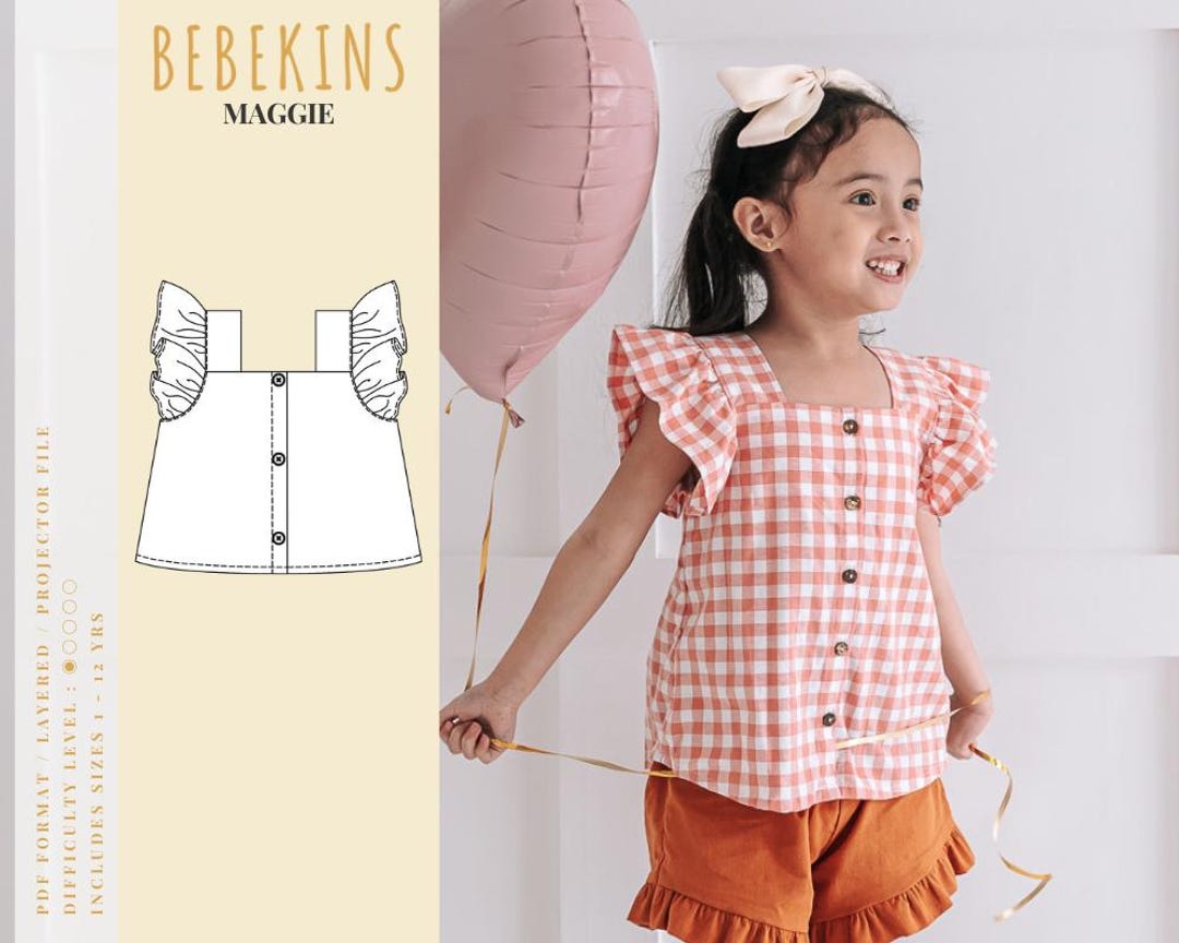 Maggie Top Easy PDF Sewing Pattern/a4/a0/projector Files - Bebekins ...