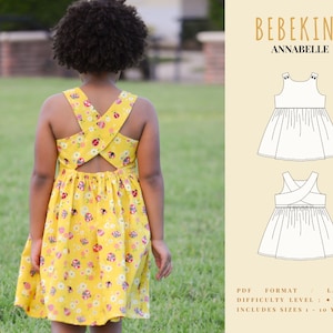 Annabelle Cross-back Dress PDF Pattern - Etsy
