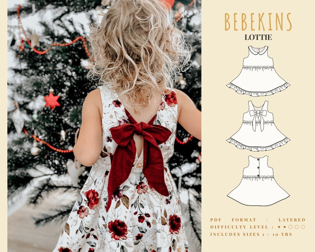 Tie Back Dress PDF Pattern - Etsy