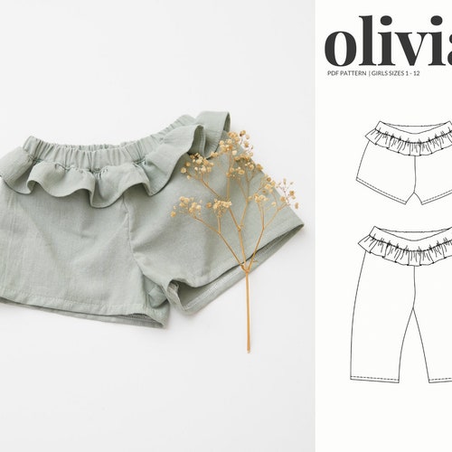 Ruffle Shorts PDF Pattern - Etsy