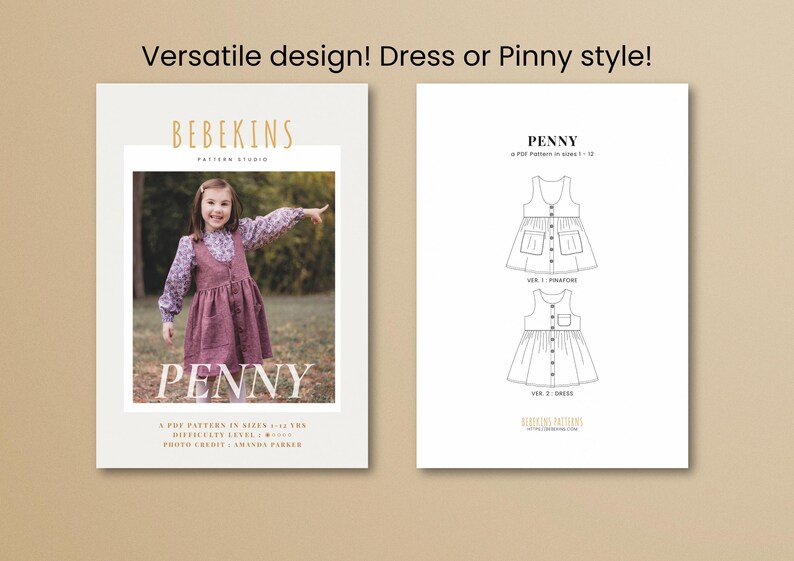 Penny Pinny PDF Sewing Pattern/a4/a0/projector Files - Bebekins ...