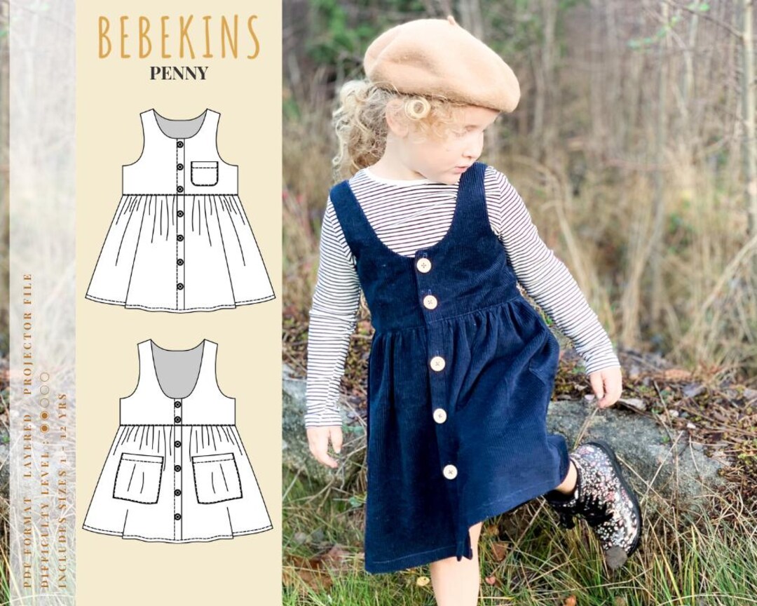 Penny Pinny EASY PDF Sewing Pattern/a4/a0/projector Files Bebekins ...