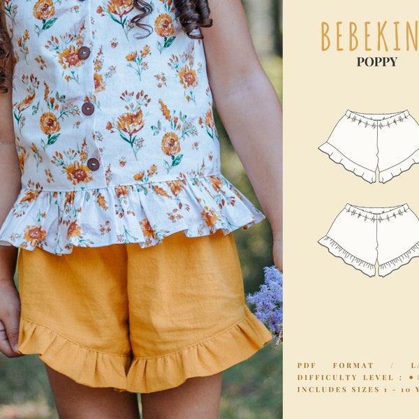 Girl Shorts Pattern - Etsy