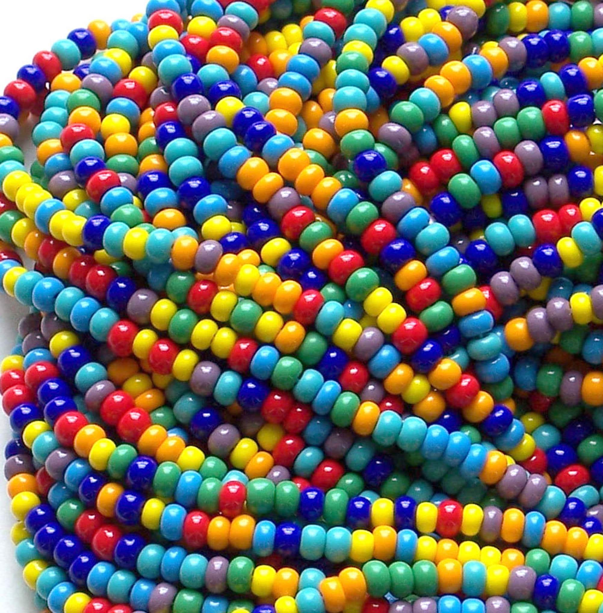 Opaque Color Bead Mix 60 Czech Glass Seed Beads 4mm Preciosa Seed Beads Rainbow Bead Mix