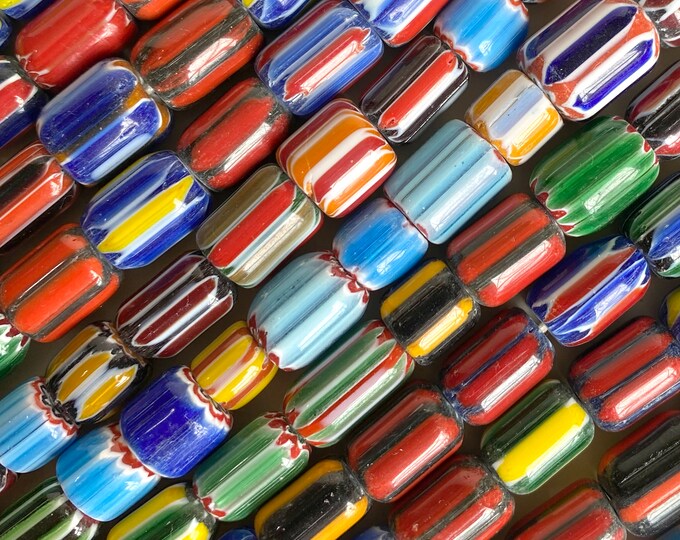 Large Chevron Bead Mix Assorted Shapes Colors Sizes 8-20mm Handcrafted ...