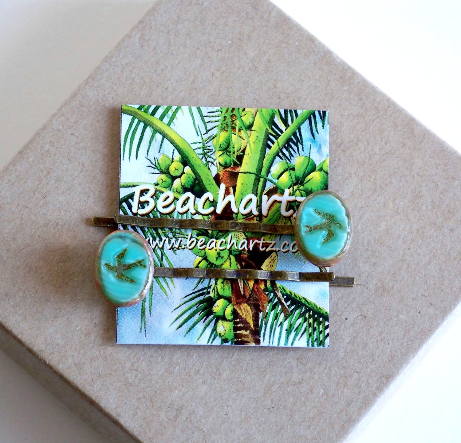 Blue Green Bird Boho Hair Pins, Green and Brass Bobby Pins, Boho Hair ...