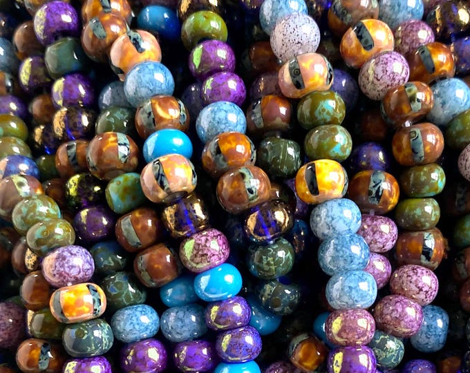 2/0 3/0 Large Picasso Seed Bead Mix Big Sur Color Mix, Boho Czech Beads ...