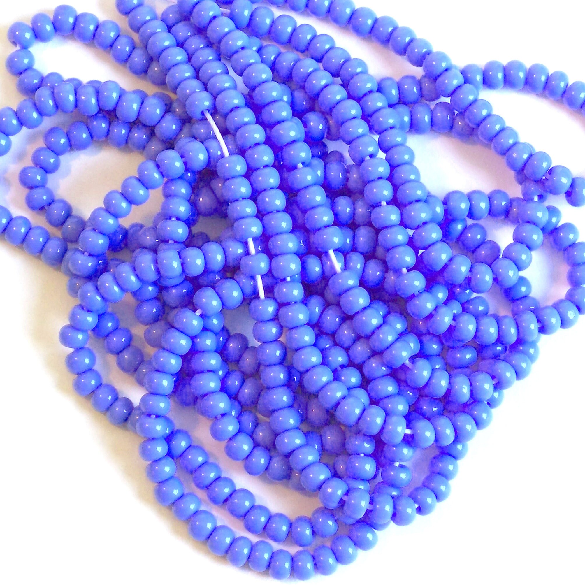 Opaque Light Blue 6/0 Czech Glass Seed Beads, Preciosa, 4mm Beads