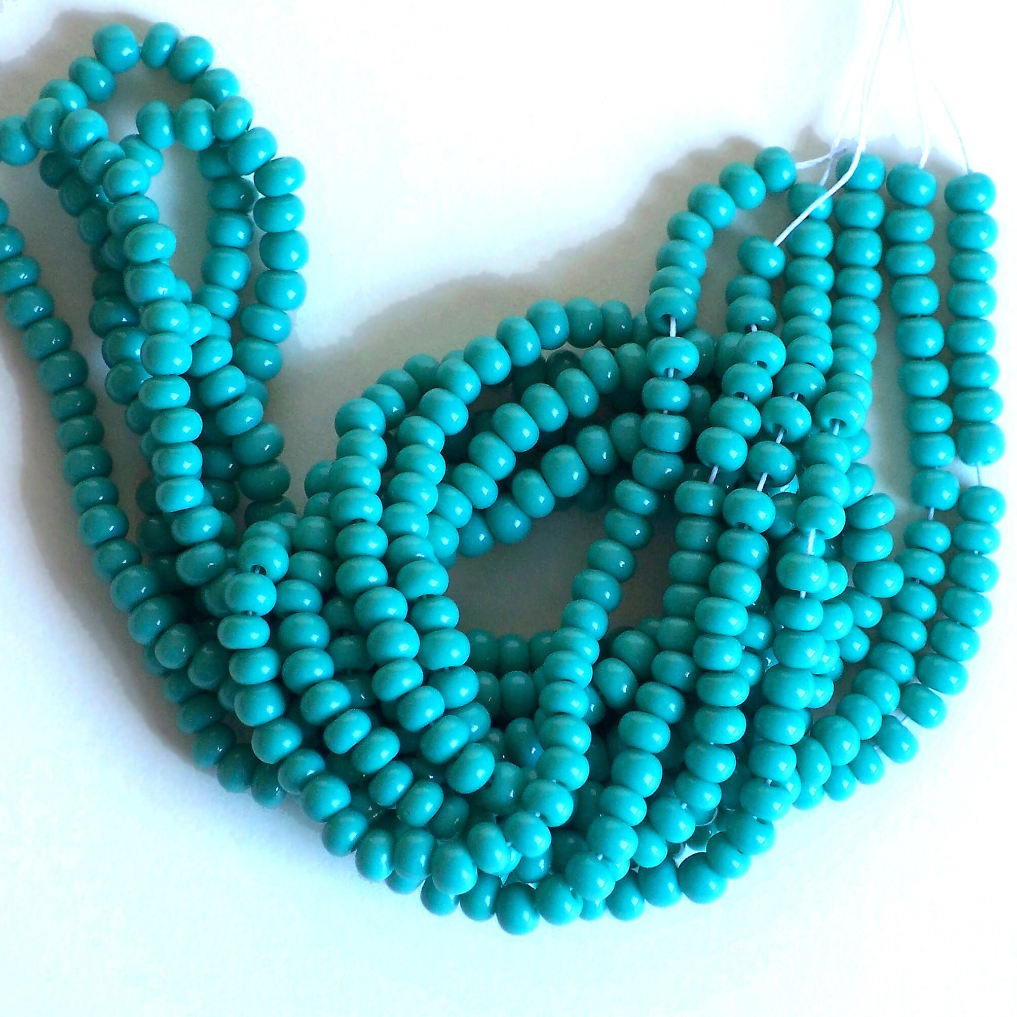 Opaque Turquoise Green 6/0 Czech Glass Seed Beads, Preciosa 4mm ...