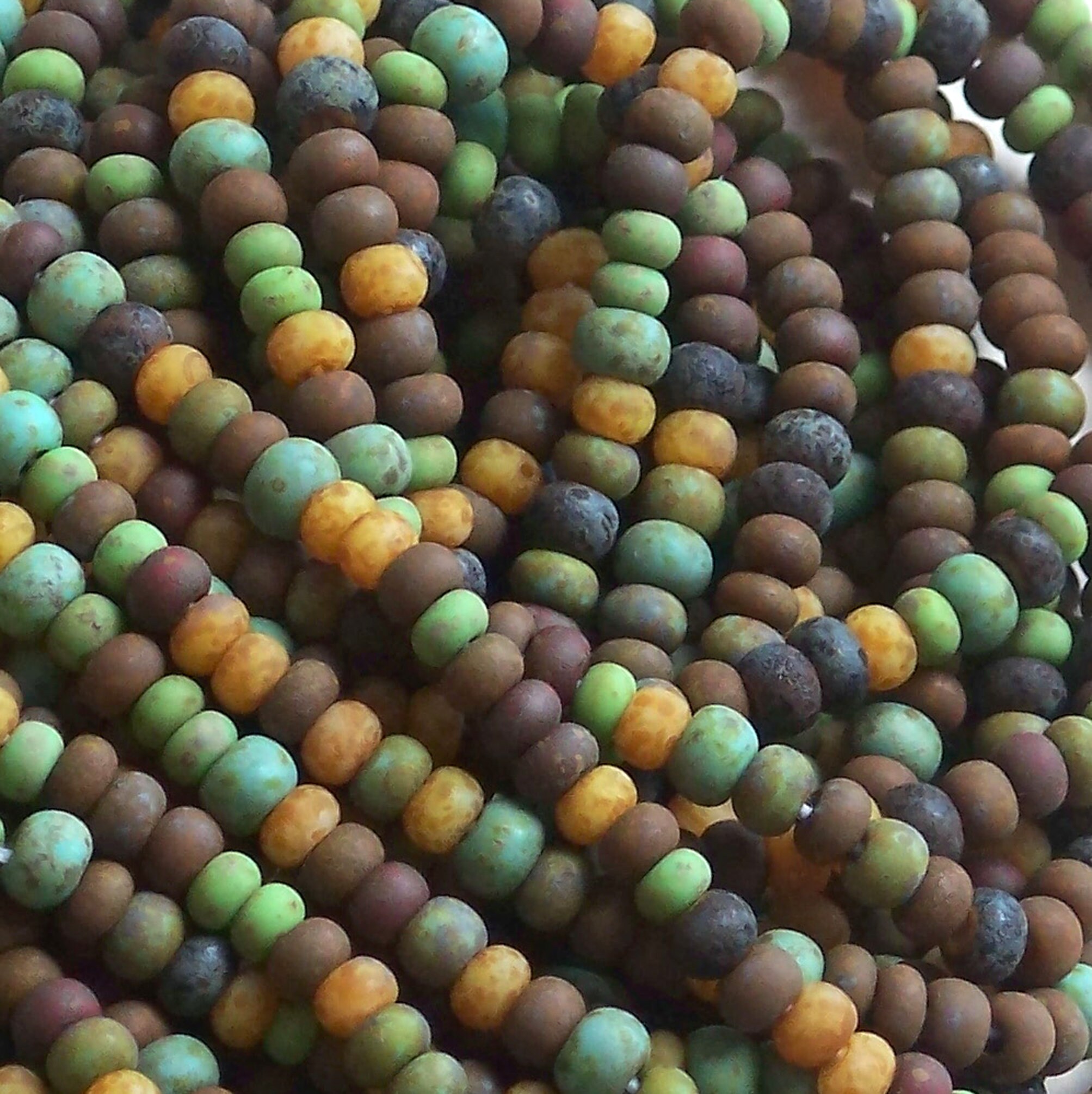 6/0 Aged Picasso Matte Czech Glass Bead Mix, Preciosa 4mm Picasso Seed ...