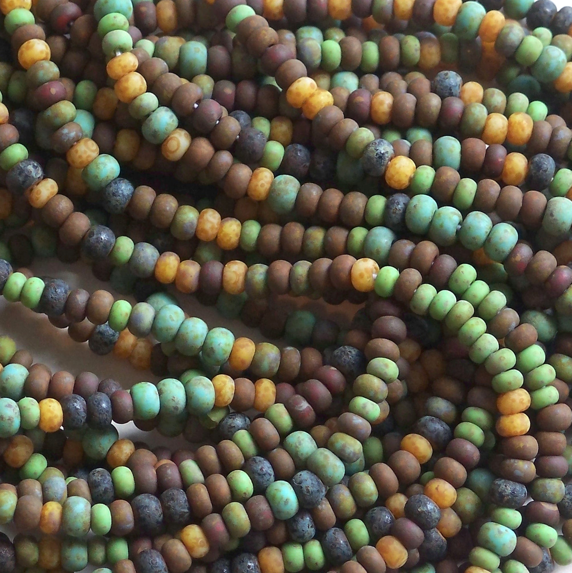 6/0 Aged Picasso Matte Czech Glass Bead Mix, Preciosa 4mm Picasso Seed ...