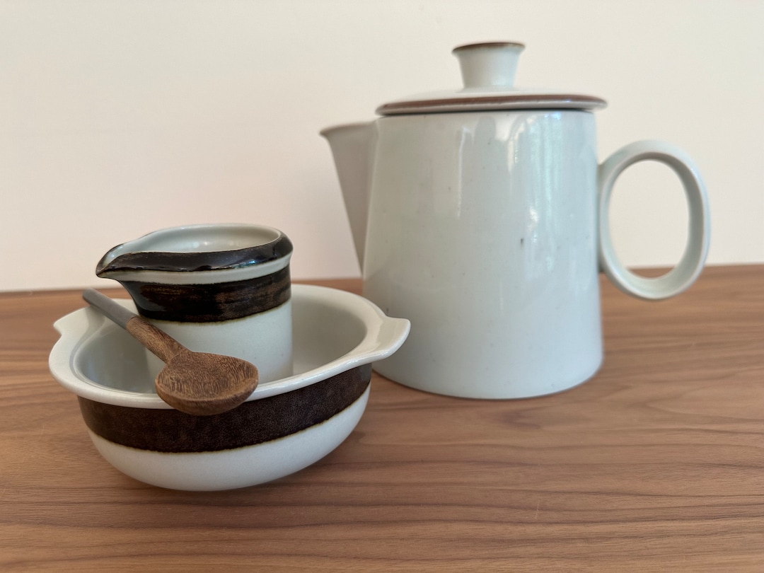 Dansk 'brown Mist' Stoneware Teapot With Arabia of - Etsy