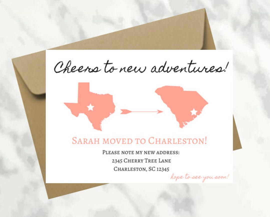 Moving Announcement, New Home Postcard, New Address, We've Moved ...