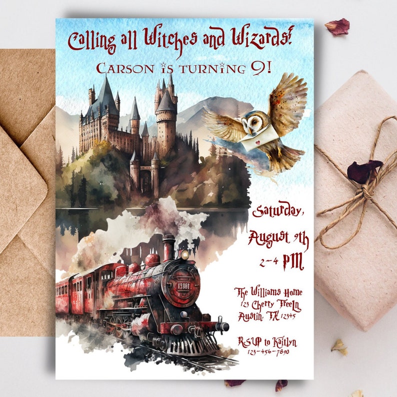 Magical Wizard Birthday Party Invitation Magical Birthday - Etsy